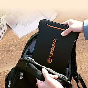 FlexSolar Portable Foldable Waterproof 120W Solar Panel Charger kit for Camping and 15W Small USB Solar Panel