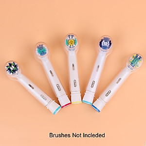 HSYTEK 6 Pack Toothbrush Cover Caps Compatible with Oral B Braun Replacement Heads, Fits for Cross Action Brush Heads and Pro 1000 Electric Toothbrushes, Convenient for Travel and More Sanitary