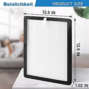 Reinlichkeit ProHEPA 9000 HEPA Replacement Filter Compatible with Veva ProHEPA 9000 Air Pur ifiers, Including 3 True HEPA Filters and 6 Carbon Pre Filters
