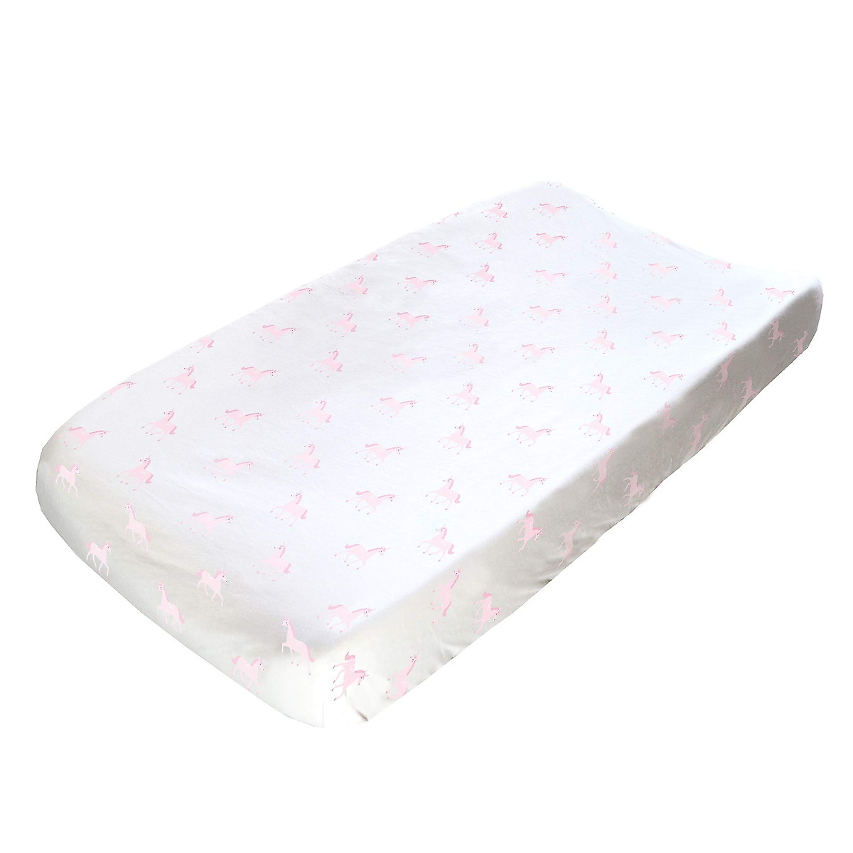 Hello Spud - Pink Unicorns Changing Pad Cover Organic Cotton Jersey - Super Soft