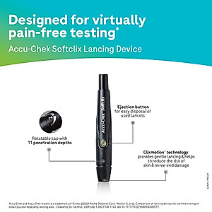 Accu-Chek Instant S Glucometer with Free Test Strips, 10 Count (White)