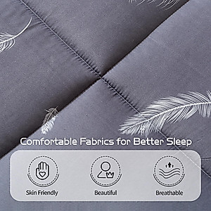 YOSHOOT 6 Inch Extra Thick Japanese Futon Floor Mattress, Foldable Mattress Tatami Pad Mattress for Adults Floor Bed Roll Up Mattress Guest Mattress, Grey Feather, Queen