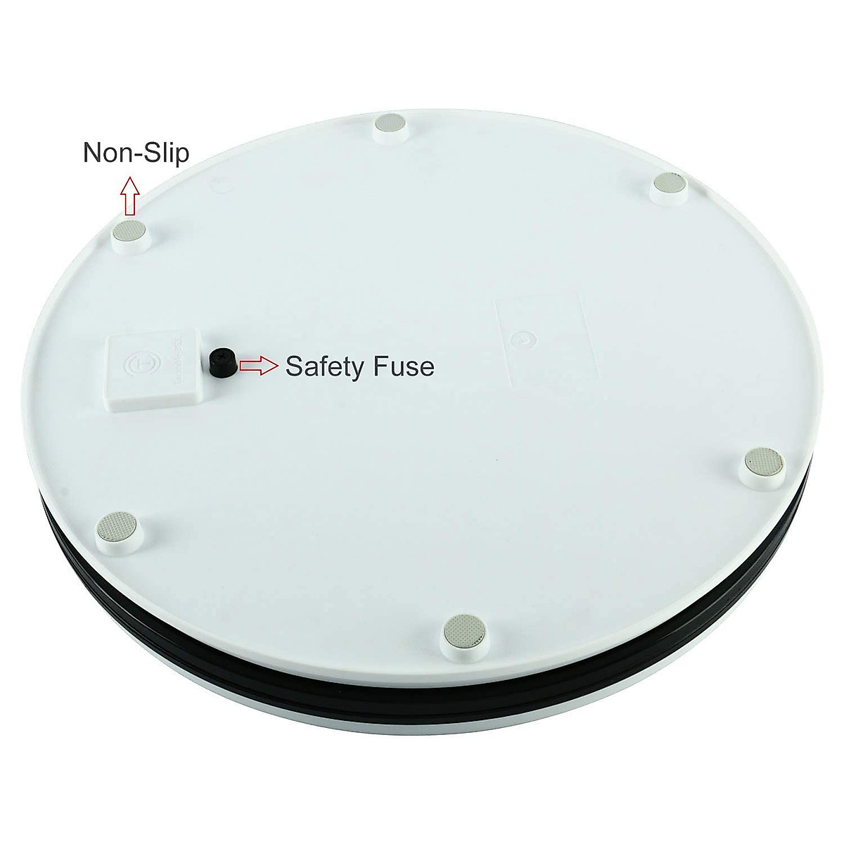 Xeternity-Made XMSound Rotating Display Stand,18inch/45cm 110V Electric Motorized Rotating Turntable Display Stand (White)