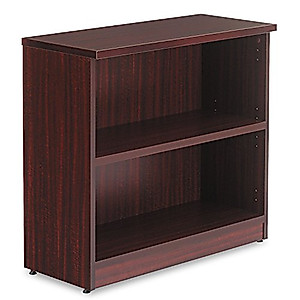 Alera VA633032MY Valencia Bookcase, 2-Shelf, 31-3/4 x 14 x 29-1/2, Mahogany