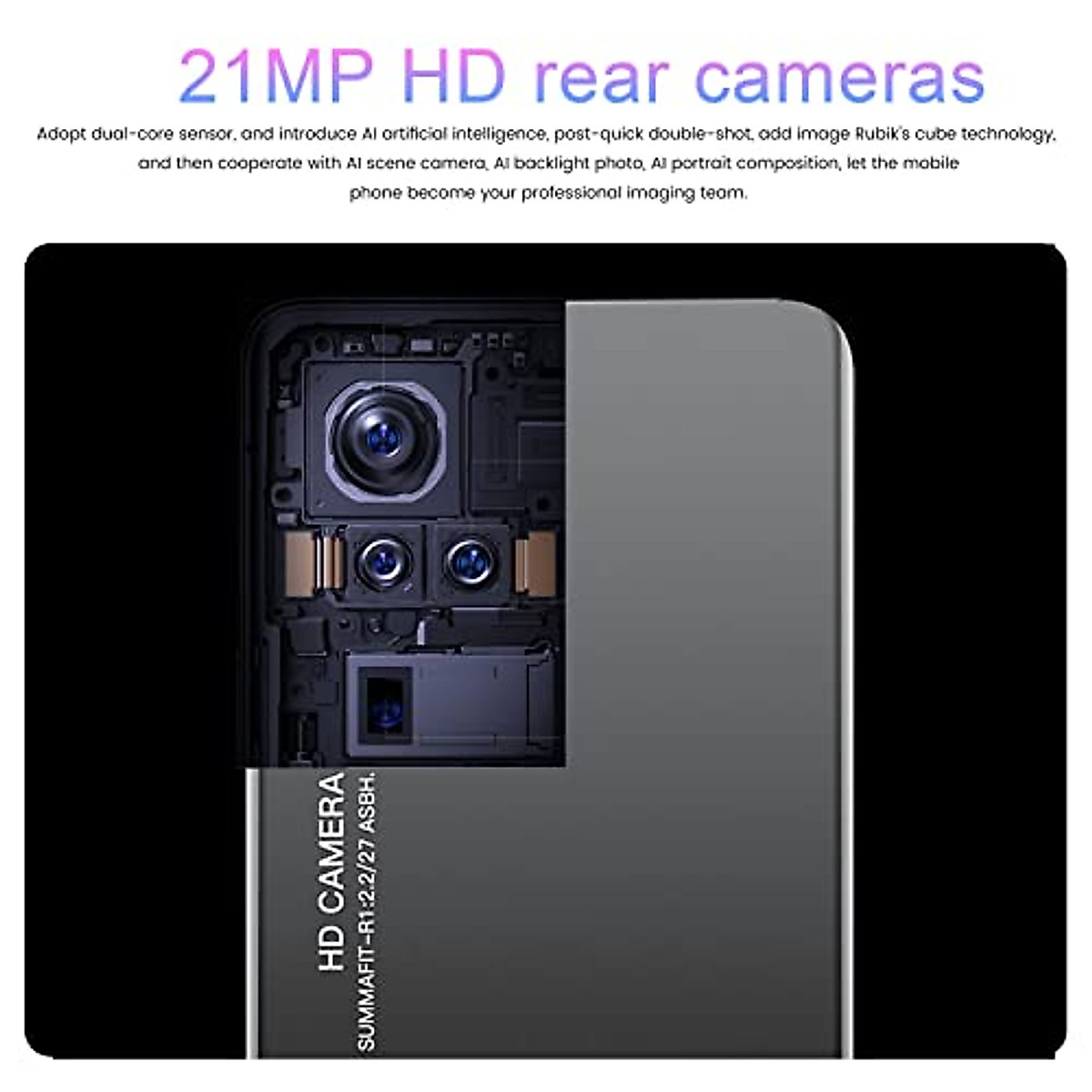 5G Mobile Phone for Android 10.0-1920 X 1080 Inch HD IPS Touch Screen, 10 Core CPU Processor, 6.53 Inch Face Unlocked Smartphone, 6GB RAM 128GB ROM, 8MP+21MP, Ultra Long Standby