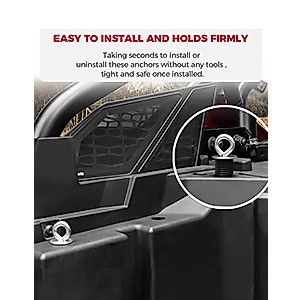 Tie Down Anchors, Kemimoto Anchors Compatible with Polaris RZR 900 1000 XP Turbo Sportsman 450 570 850 ACE-(Set of 5), Compatible with RZR Cooler Mount RZR Accessories RZR XP Accessories