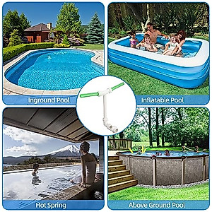 Opwulo Pool Fountain - Dual Spray Water Fountains for Above Ground/Inground Pools,2-in-1 Adjustable Waterfall Swimming - Pool Accessories,Outdoor Pool Sprinkler Fountain Cooler