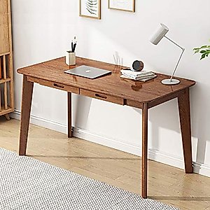 IOTXY Solid Wood Writing Desk - Home Office Workbench Desk with Drawer, Laptop Computer Work Study Table