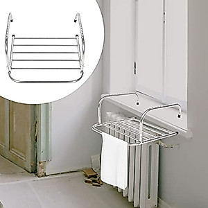 Cabilock Laundry Drying Rack Collapsible Portable Clothes Drying Rack Wall Mounted Clothes Drying Rack Folding Towel Rack for Balcony Windowsill Wall Mount Clothes Drying Rack