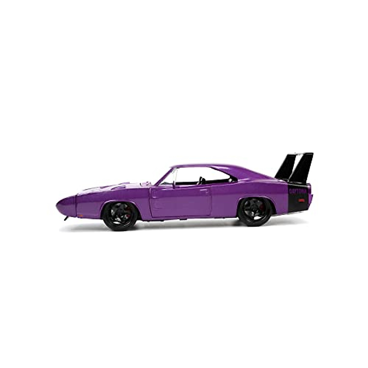 Jada Toys Big Time Muscle 1:24 1969 Dodge Charger Daytona Die-cast Car Purple, Toys for Kids and Adults