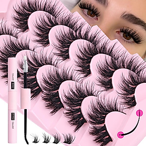 DIY Eyelash Extension Kit Cluster Lashes Kit Fluffy Wispy Volume Cat Eye Look Lash Clusters Flat Lashes Strong Hold Lash Glue C Curl Individual Lashes by ALICE