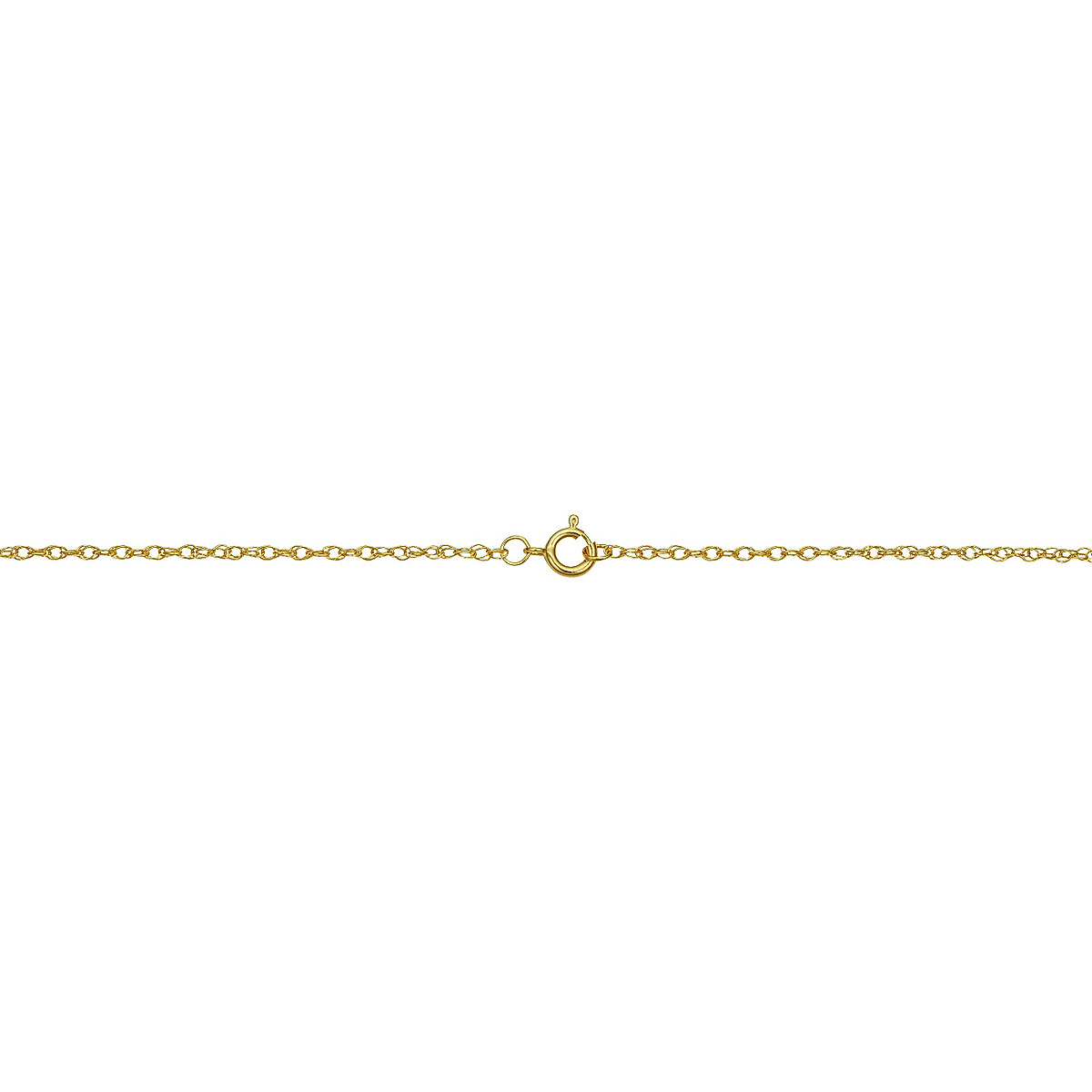 Kooljewelry 14k Yellow Gold Rope Chain Pendant Necklace (1 mm, 18 inch)