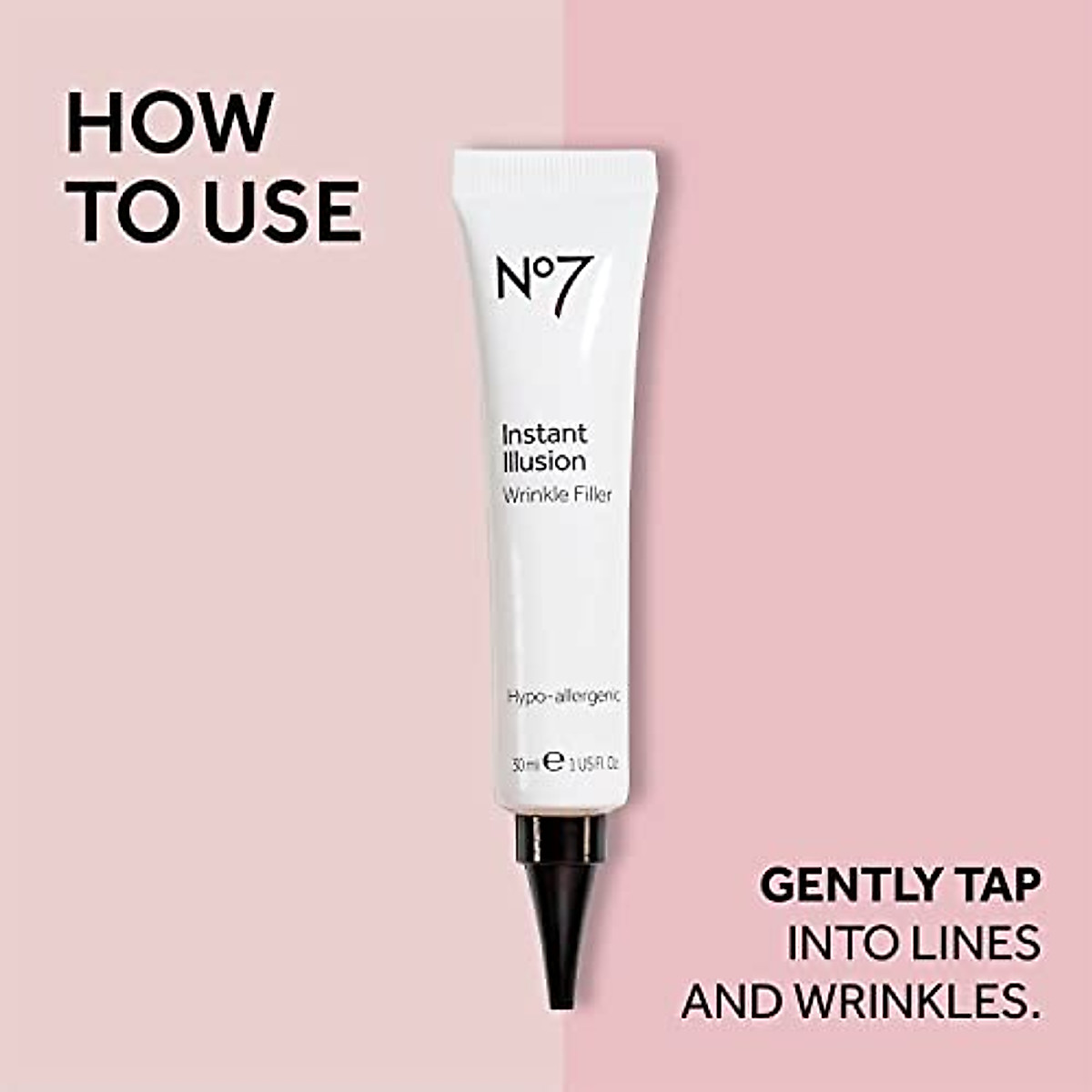 No7 Instant Illusion Wrinkle Filler - Smoothes + Blurs Fine Lines and Wrinkles - Skin Plumping Anti Wrinkle Treatment - Younger Looking Skin Anti Aging Serum (1oz)