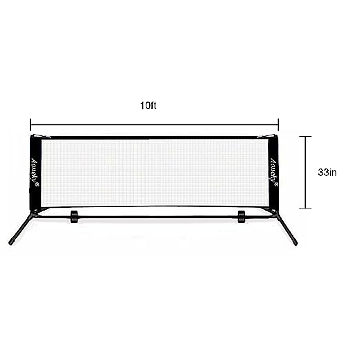 Aoneky Protable Driveway Pickleball Set - Driveway Pickleball Game (10ft, Pickleball Net + Marker)