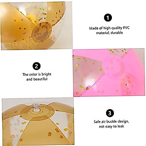 Alasum 4pcs Transparent Beach Ball Boys Beach Toys Childrens Toys Beach Balls for Kids Kid Toy Water Toy Ball Summer Pool Ball Water Playing Ball Pool Party Inflatable Water PVC