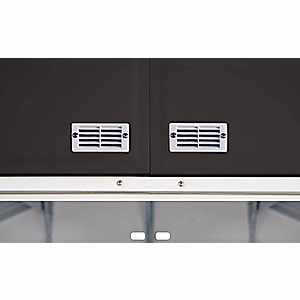 Arrow 10' x 8' EZEE Shed Charcoal with Cream Trim Extra High Gable Steel Storage Shed