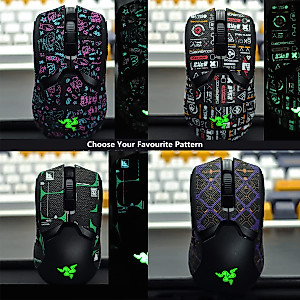 SIKAI CASE Grip Sticker for Razer Viper V2 Pro, Sweatproof, Anti-Slip, Purple, USB, Gaming, Ergonomic Design, 6 Buttons, Windows