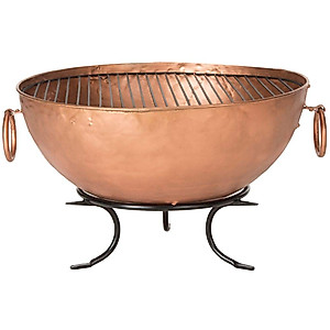 Safavieh Outdoor Collection Bangkok Fire Pit, Copper and Black