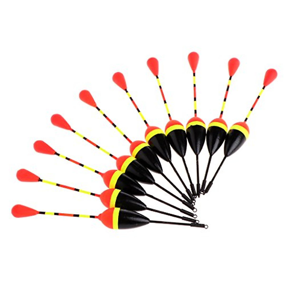 HELYZQ 10pcs Carp Fishing Floats Set Buoy Bobber Stick for Fish Tackle Vertical 8# 1.2g