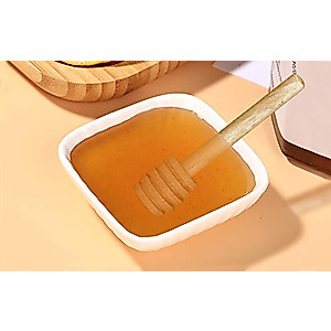 20Pcs Honey Dipper Sticks, 3 Inch Wooden Honey Dipper, Mini Honeycomb Stick, Honey Stirrer Stick for Honey Jar Dispense Drizzle Honey and Wedding Party Gift