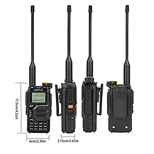 Radtel RT-590 Tri-Band Radio Air Band Receive Two-Way Radio 200CH 5 Watts NOAA Weather Alert Huge Features SCAN/VOX/AM/FM Radio/DTMF
