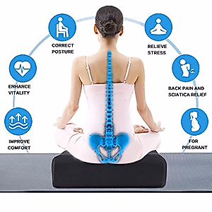 Bulete 4.5" Extra Thick Memory Foam Seat Cushion,Three-Layer Memory Foam,Pain Relief Coccyx Cushion for Wheelchair Office Chair