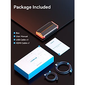Video Capture Card - SOOMFOM Dual HDMI Input Game Capture Card with 1080P60 HDMI Loop-Out, Stream and Record at 1080P 60fps for Live Streaming, Conference and More