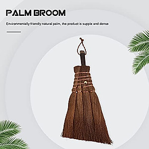 Cabilock Couch Cleaner Outdoor Cleaner Tea Ceremony Brush Natural Whisk Sweeping Hand Broom Desktop Cleaning Tool Mini Soft Straw Broom (Light Brown) Broom Indoor Hand Tools
