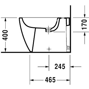 Duravit 2289100000 Duravit 2289100000 ME By Starck Floor Mounted Ceramic Bidet - Less Faucet