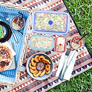 CREPOW Silicone Collapsible Food Storage Containers, Set of 4 Silicone Lunch Box Containers for Kitchen, BPA Free, Microwave, Dishwasher and Freezer Safe