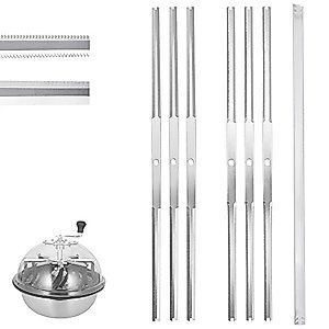 PROFECTUS 6-Pack 19" Leaf Bowl Trimmer Replacement Stainless Cutting Serrated 3 Straight Blades & 3 Serrated Blades