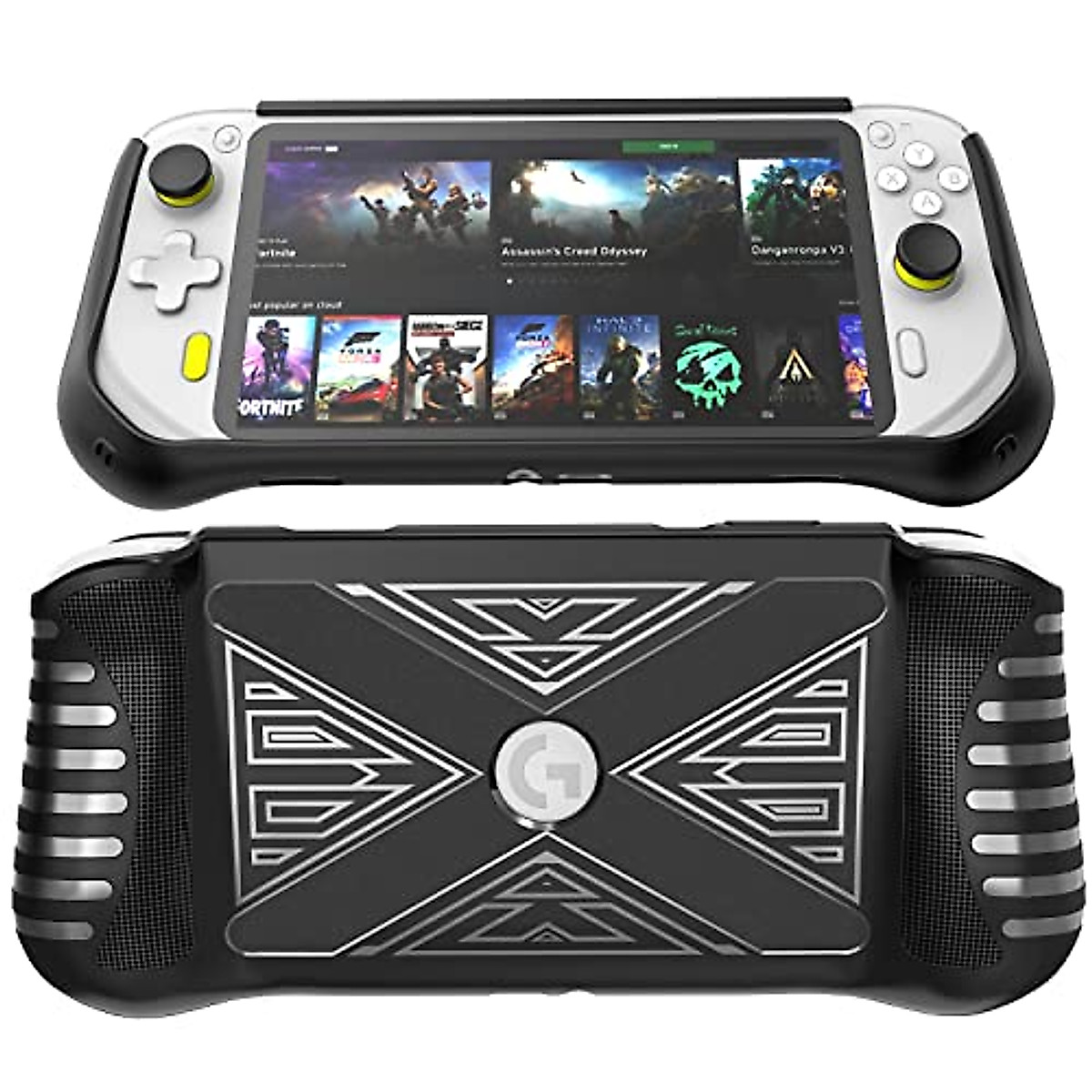 Keruixin Soft TPU Carrying Case Replacement Back Cover for Logitech G Cloud Gaming Handheld (Black)