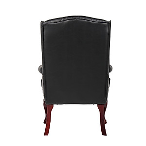 Boss Office Products Wingback Traditional Guest Chair in Black