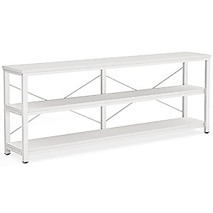 Sofa Table, 3 Tiers TV Stand 70.8 Inches Console Table Extra Long TV Console with Storage Shelves for Living Room, Entryway