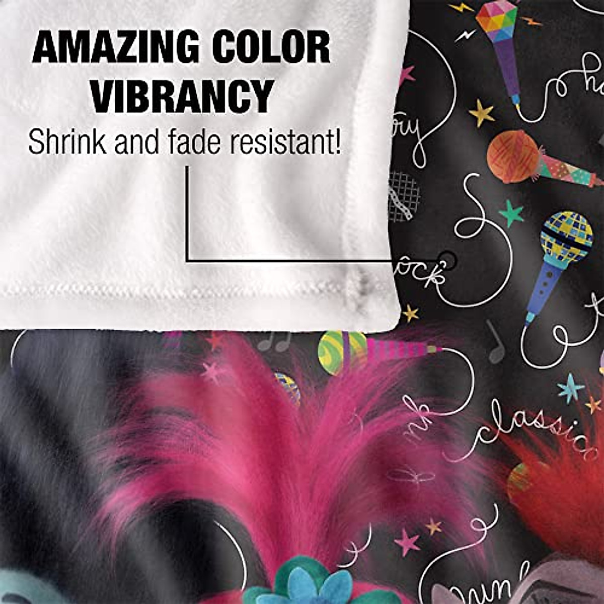 Trolls Blanket, 50"x60", Troll Trio Silky Touch Super Soft Throw