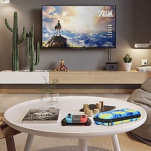 HEYSTOP Switch Carrying Case with Screen Protector, 9 in 1 Nintendo Switch Accessories Kit and 6 Pcs Thumb Grip, Nintendo Switch Protective Case