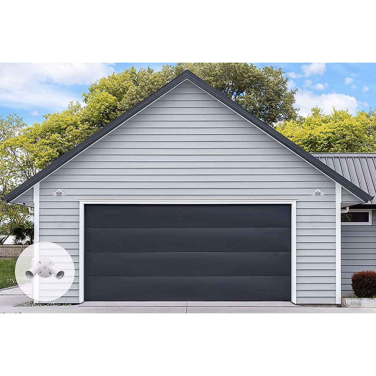 Lithonia Lighting OFTH 300PR 120 WH M12 Adjustable Twin Par Holder Standard Outdoor Flood Light For Safety and Security, 120 Volts, 300Watts, White