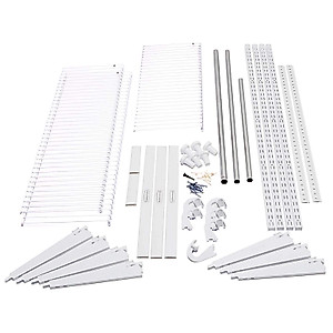 Rubbermaid Configurations Classic Closet Kit, White, 3-6 Ft., Wire Shelving Kit with Expandable Shelving and Telescoping Rods, Custom Closet Organization System, Easy Installation