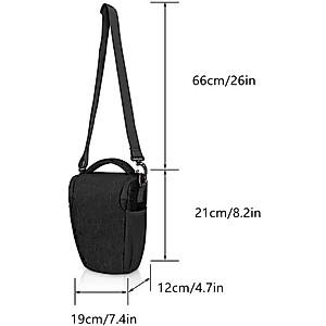 CADeN DSLR/SLR Camera Shoulder Bag Case with Adjustable Shoulder Strap, Compatible for Nikon, Canon, Sony Mirrorless Cameras Waterproof (Small)