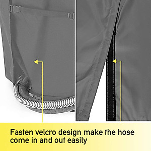 STARTWO Air Conditioner Cover Heavy Duty Waterproof Durable for Outdoor Elastic Bottom for Secure Fit Year Around Protection -Gray W34inD34inH31in