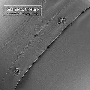 Nestl Soft Pillow Shams Set of 2 - Double Brushed Microfiber Pillow Covers - Hotel Style Premium Bed Pillow Cases, with 1.5” Decorative Flange, Standard 20"x26" - Gray