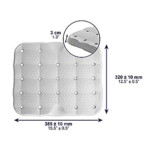 KMINA - Shower Seat Cushion Waterproof (15.5”x12.5”x1.3”, Stool not Included), Bath Seat Cushion for Elderly, Bath Chair Cushions for Seniors, Kneeling Pads, Stadium Seat Cushion - Made in Europe