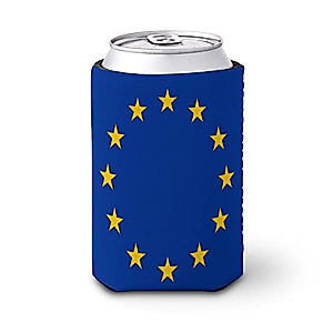 2 PCS European Union Flag Can Cooler Party Gift Beer Drink Coolers Coolies