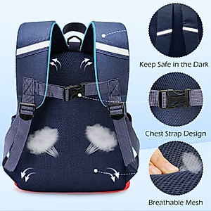 Cosyres Toddler Backpack Dinosaur Preschool for Boys Girls with Leash Chest Strap,Toddler Rucksack Kids School Bag for Boys 3-5 Years 33x10x27cm/13x3.9x10.6in