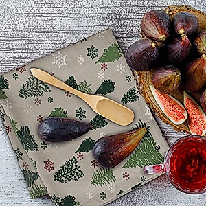 [20"x30",3 Pack] Premium Kitchen Towels and Dishcloths Sets, Cotton Dish Towels for Kitchen, Green Tree Print Dish Cloths for Washing Dishes, Hand Towels for Kitchen, Tea Towels & Bar Mops