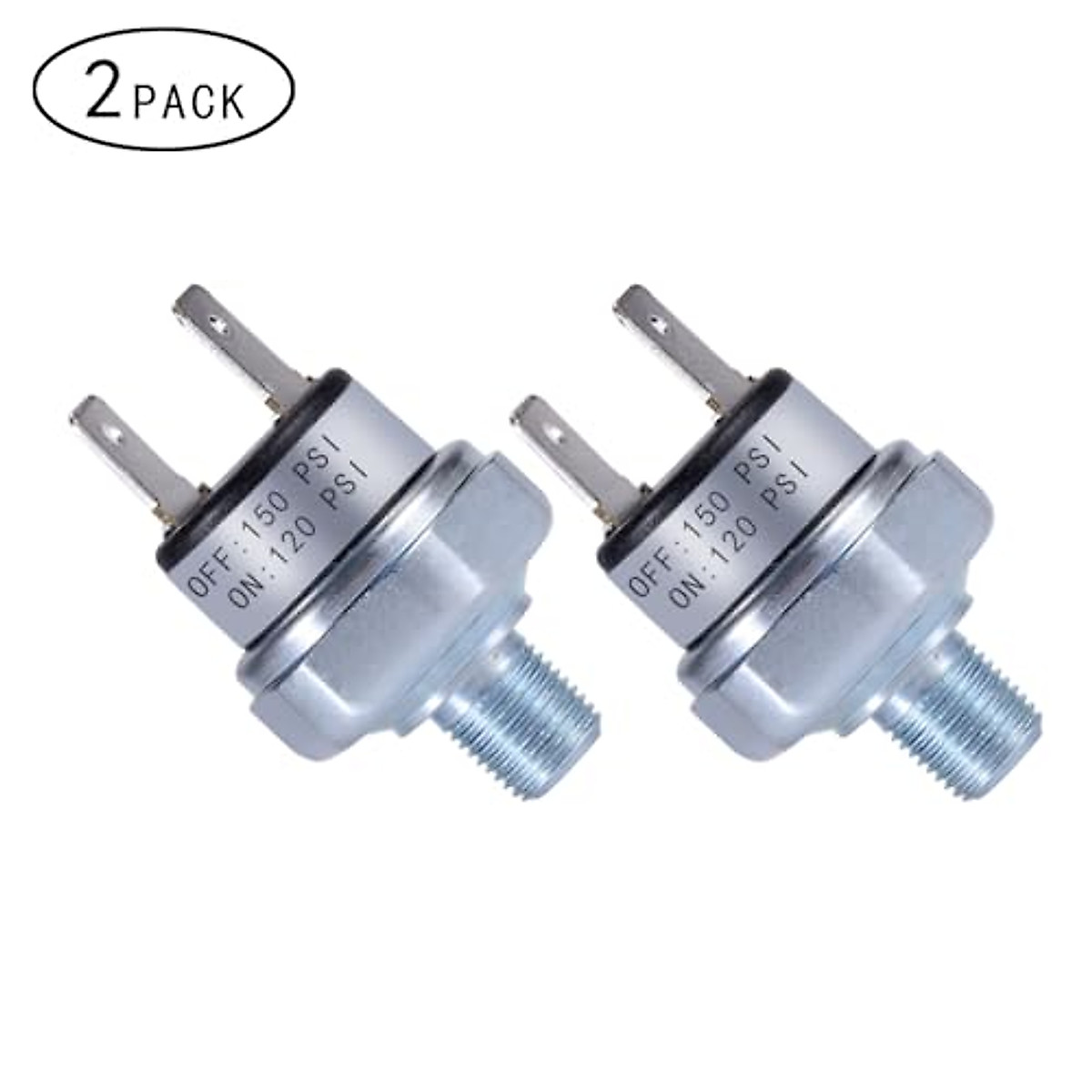 Air Pressure Switch 120-150 PSI Pressure Switch 1/8"-27 NPT DC 24V 12V Pressure Switch Air Compressor Pressure Switch 120PSI Pressure Switch 150PSI Pressure Switch