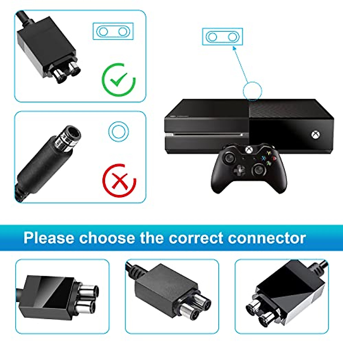 Xbox One Power Supply Xbox One Power Brick Adapter Cord for Microsoft Xbox One(Only) Charger