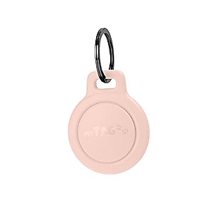 AirTag Dog Tag Waterproof Pet Holder for Apple Updated Model (Soft Pink)