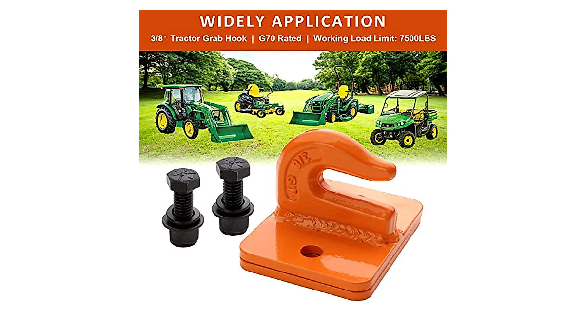 Heavy Duty Tractor Bucket Grab Hook Set | 2 Pack for John Deere & More