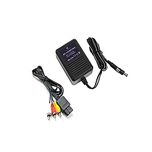 WICAREYO AC Power Adapter Wall Charger Power Supply with AV Cable for NES SNES Genesis1